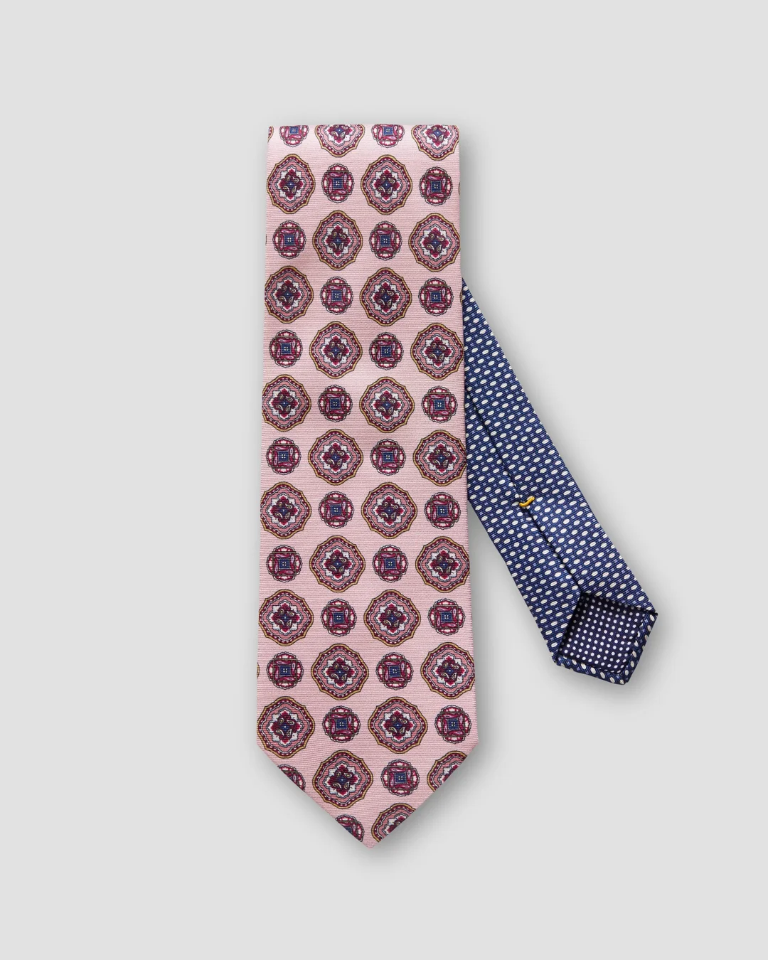 Pink front & tail printed tie - Eton