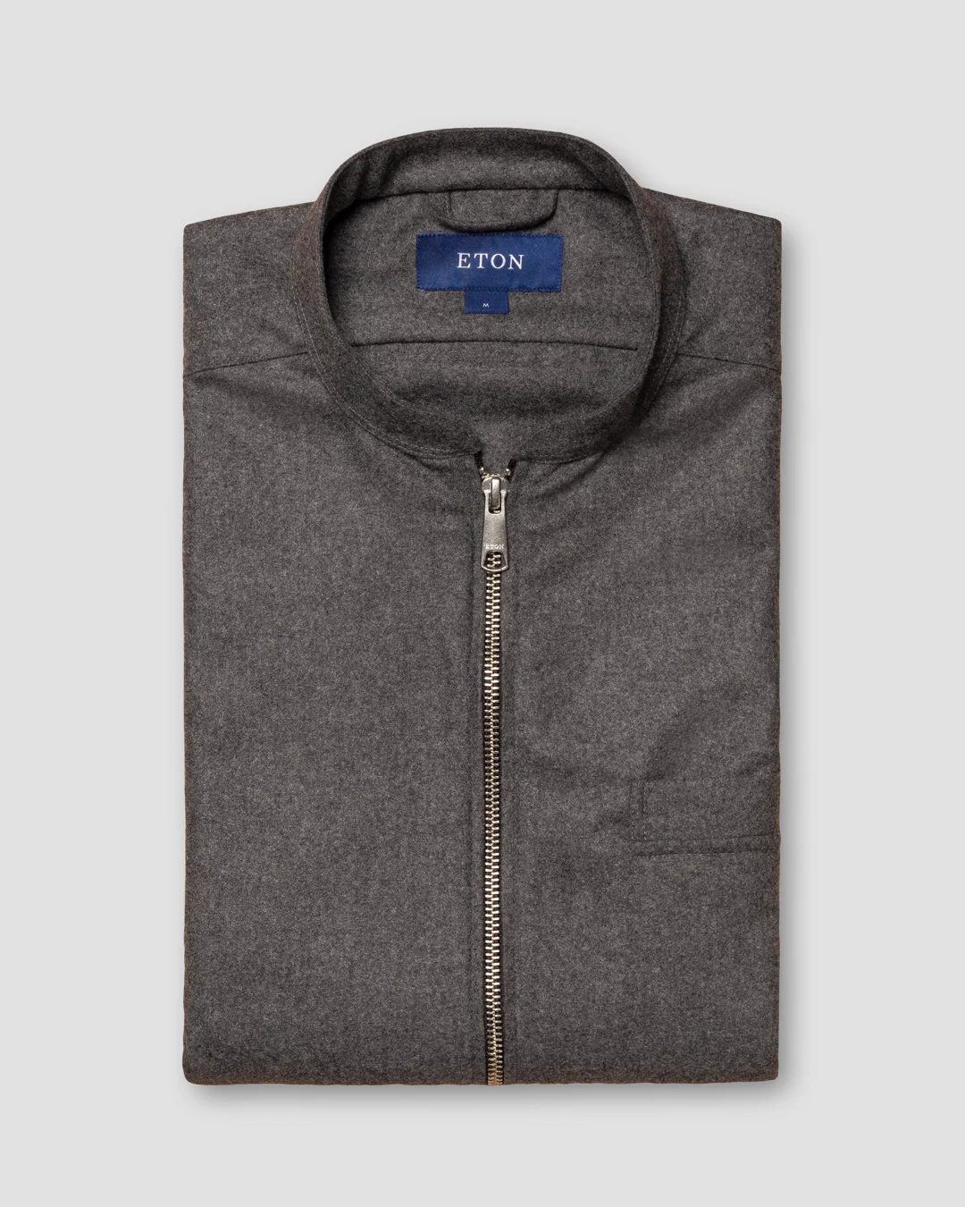 Mid Gray Wool-Cashmere Flannel Vest - Eton