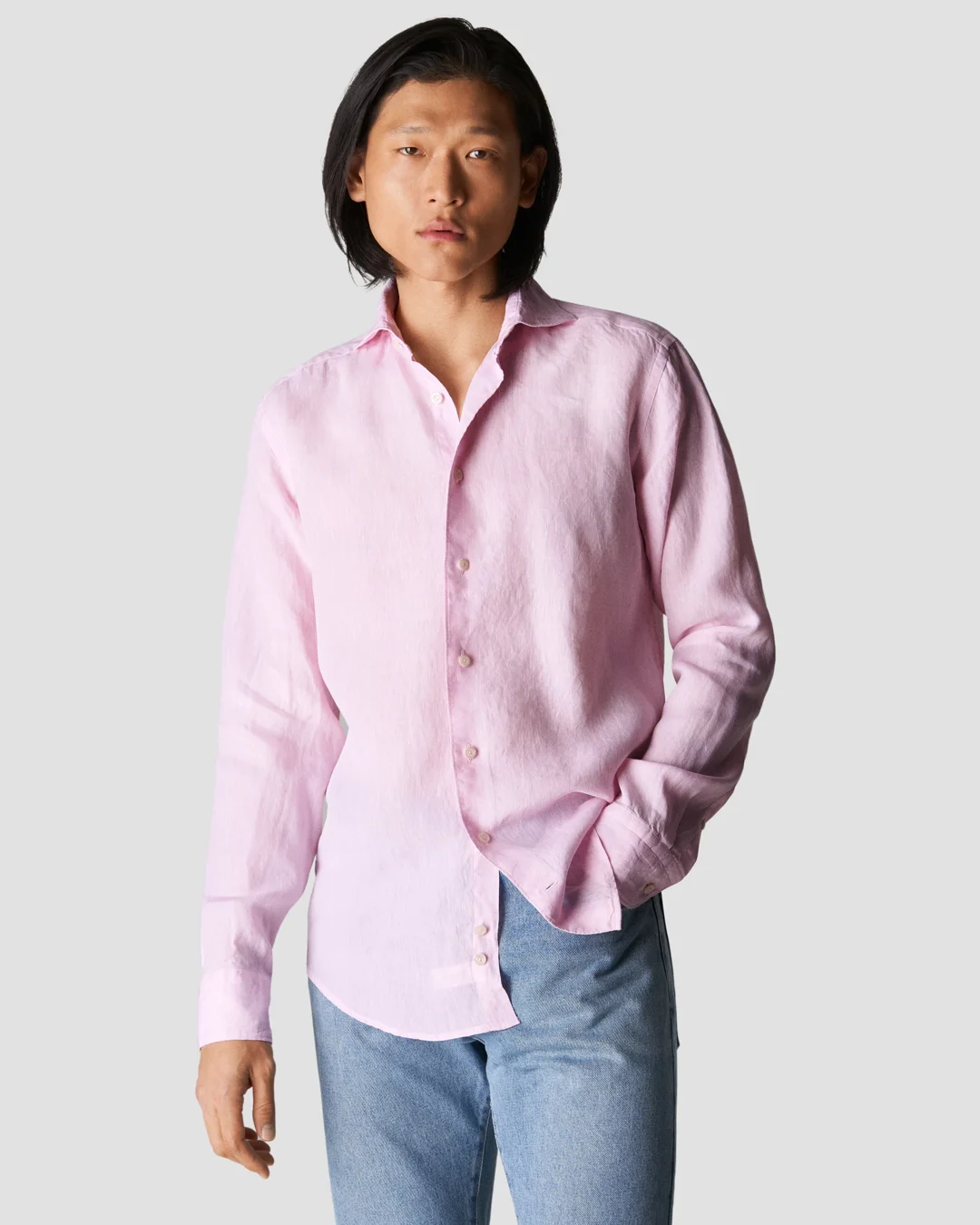 Pink Linen Shirt - Eton