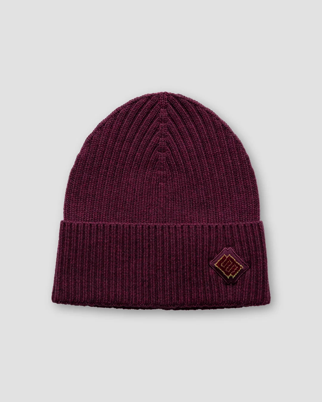 Dark Red Merino Wool Beanie - Eton