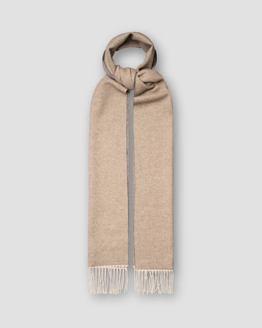 Beige Solid Cashmere Scarf - Eton
