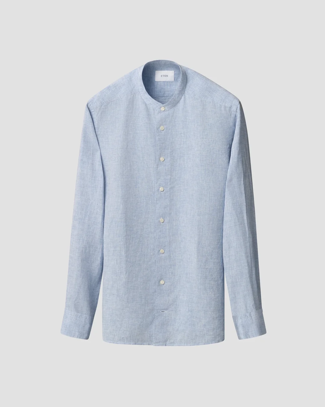 Solid Plain Weave Linen Shirt - Eton