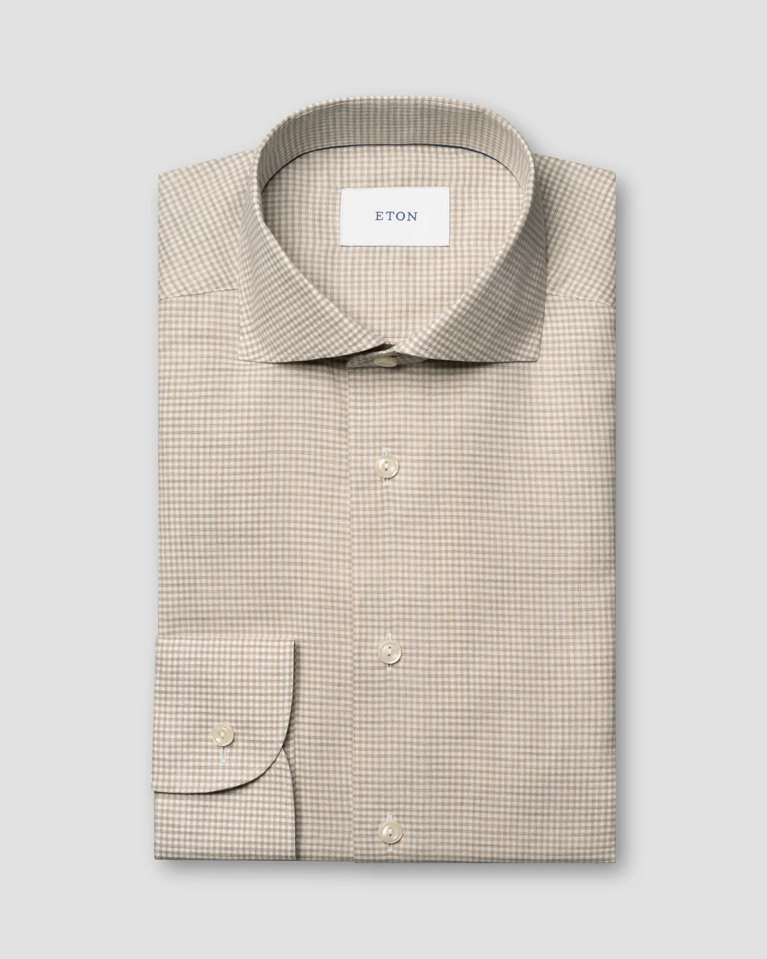 Micro Check Signature Flannel Shirt - Eton