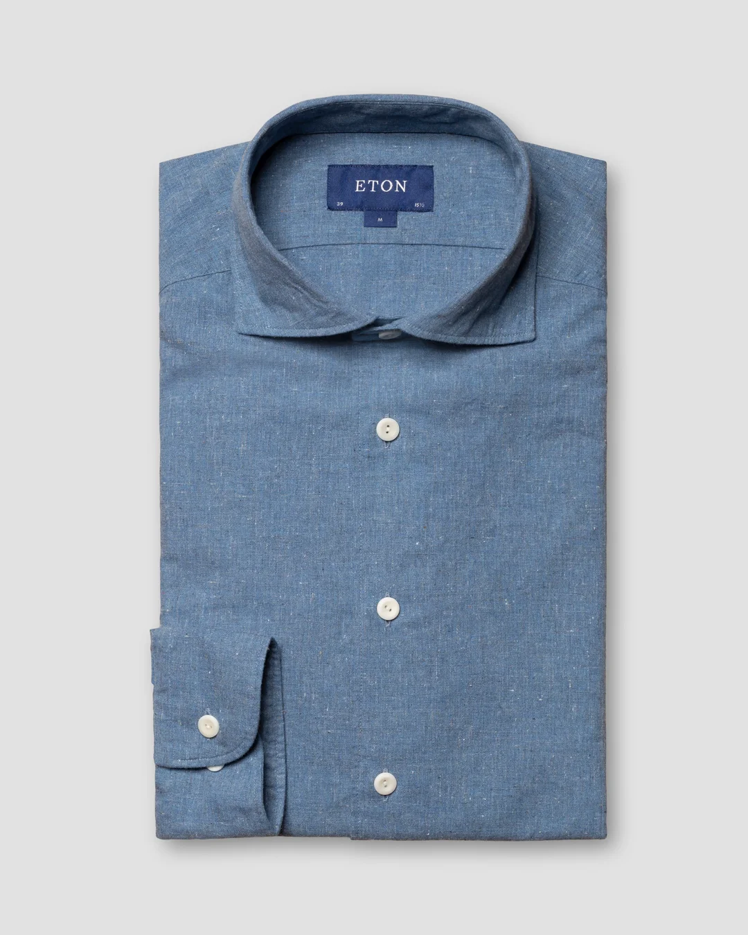 Light Blue Textured Shirt - Eton