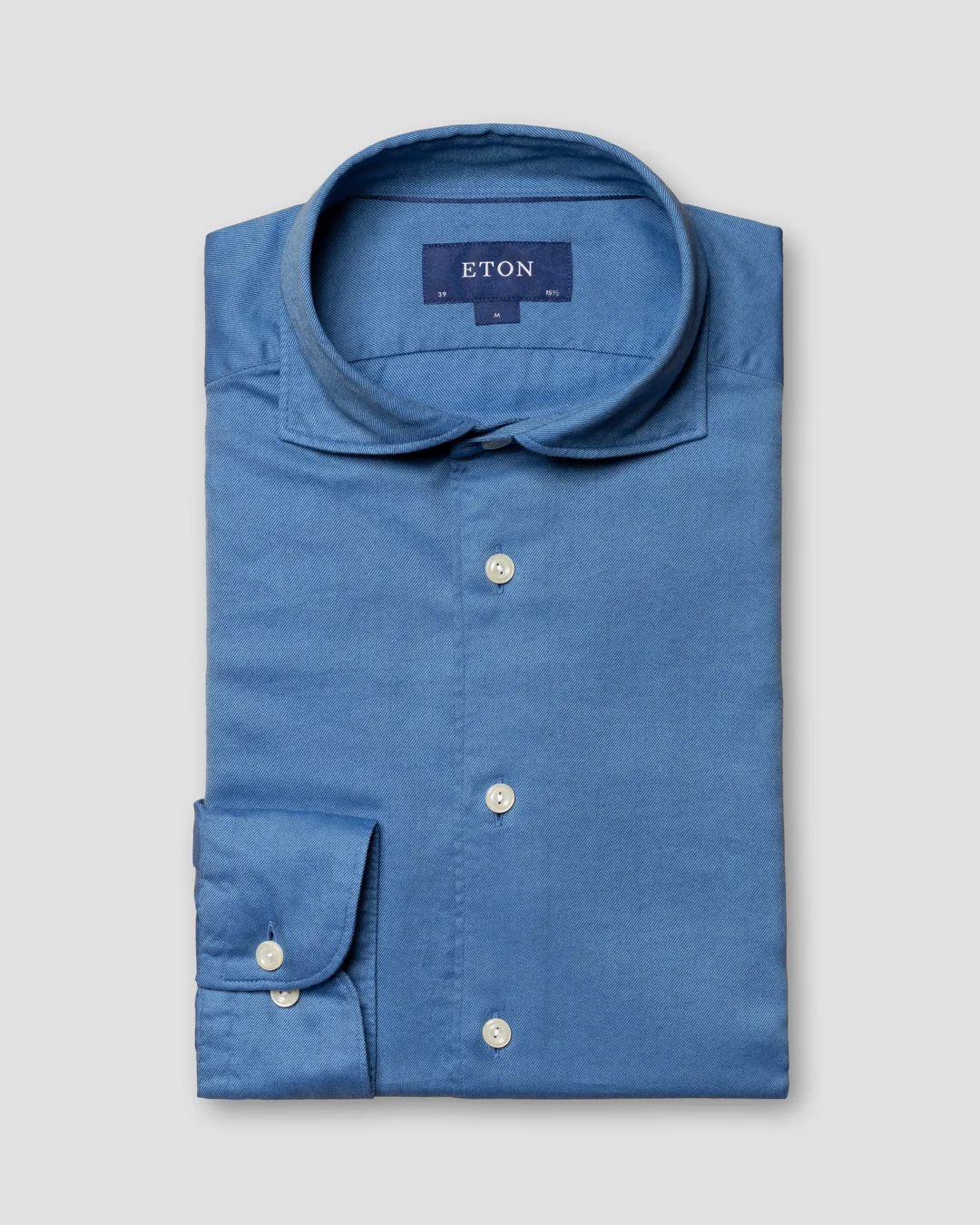 Blue flannel shirt - Eton