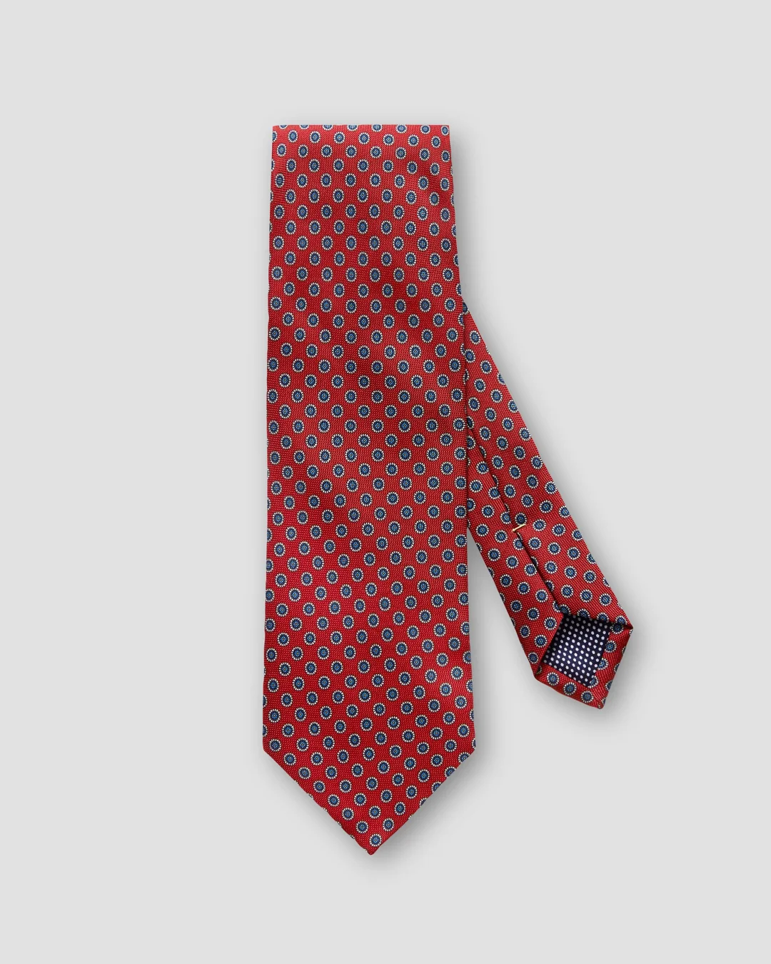 Red Geometric Silk Tie - Eton