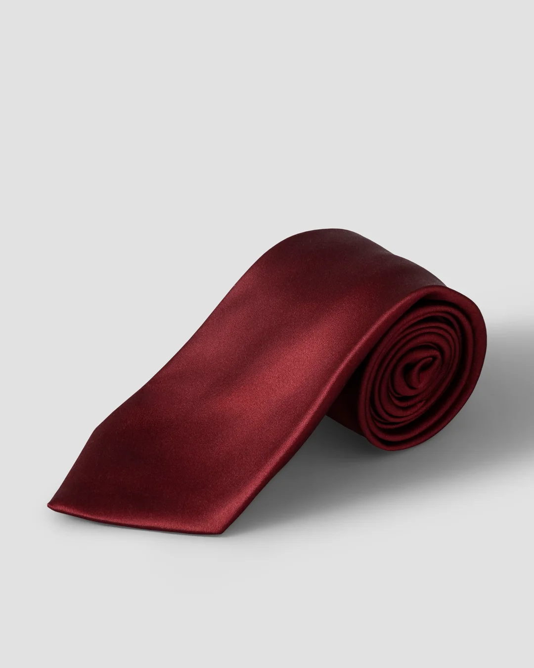 Dark Red Solid Silk Tie - Eton