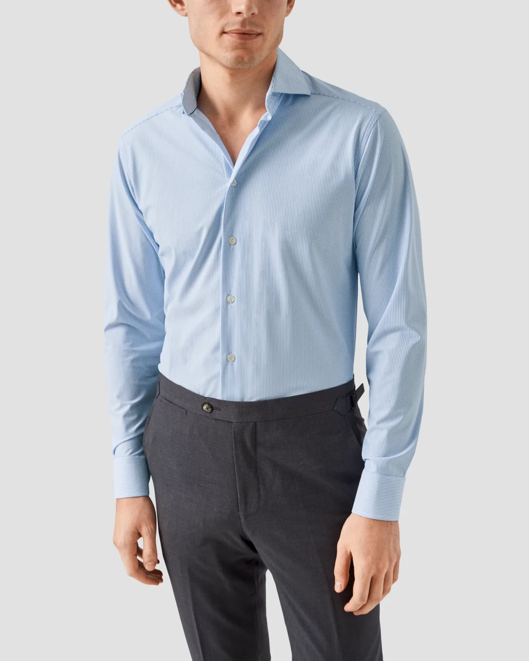 Striped Four-Way Stretch Shirt - Eton