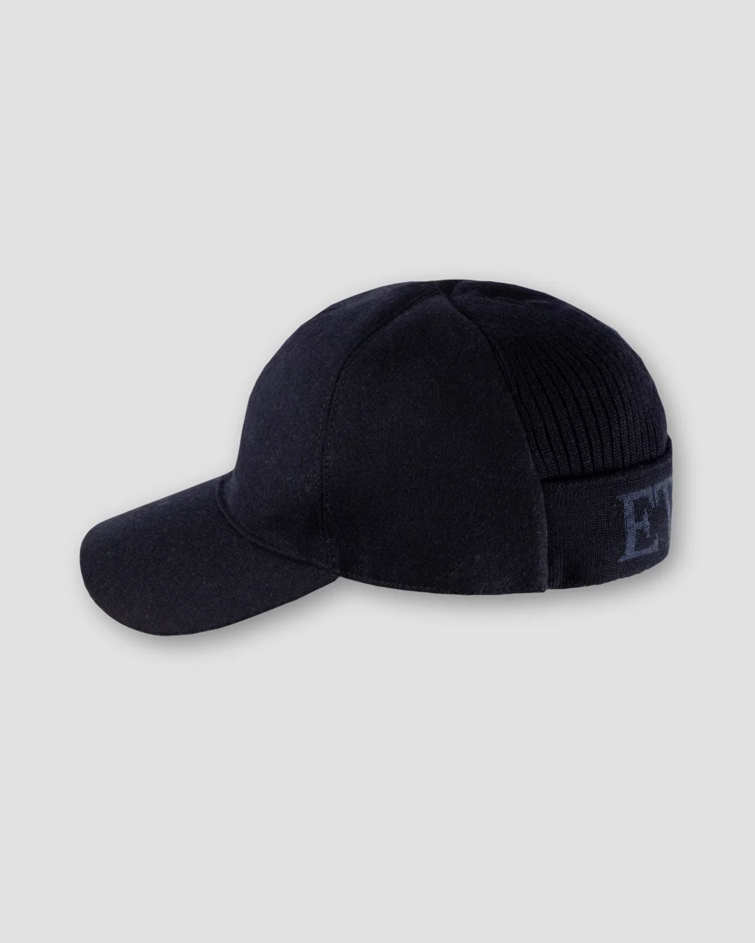 Dark Blue Flannel Logo Baseball Cap - Eton