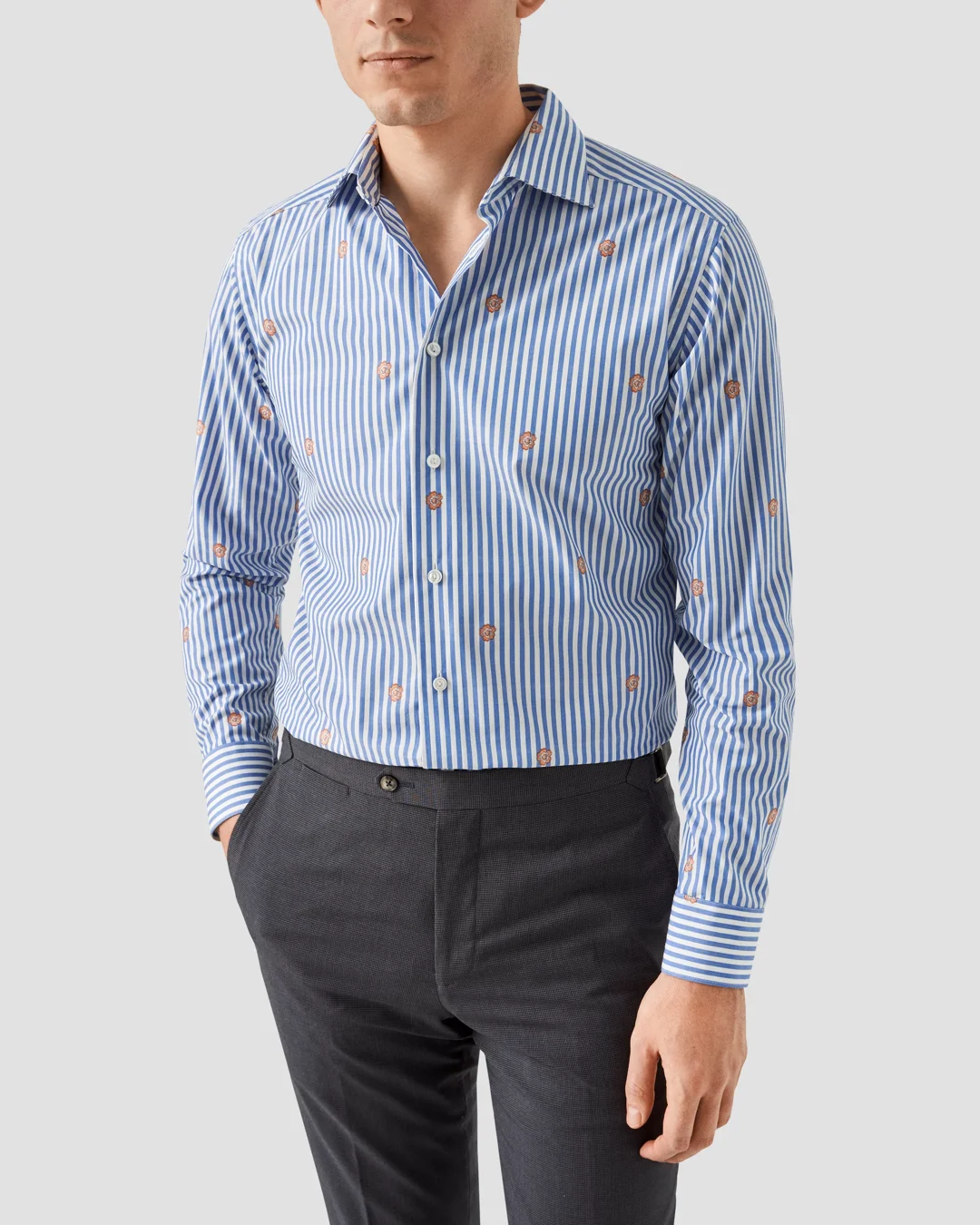 Bengal Striped Fil Coupé Shirt - Eton