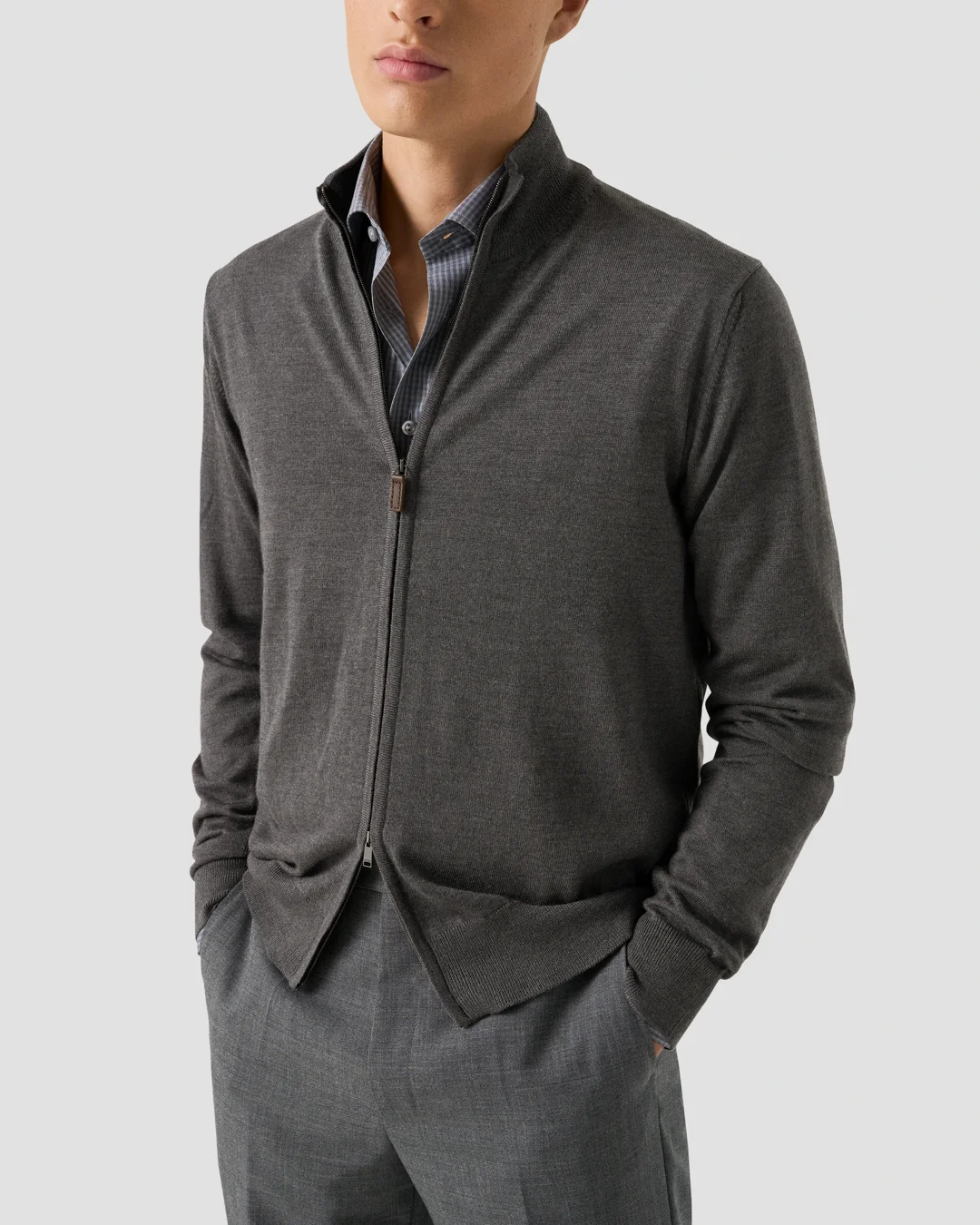 Full Zip Knit Cardigan - Eton