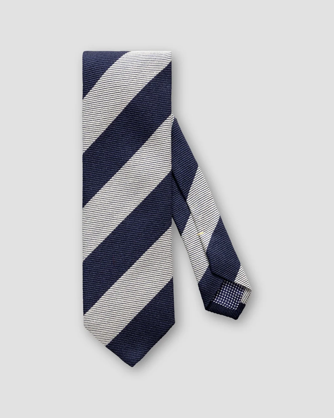 Grey & blue bold striped tie - Eton