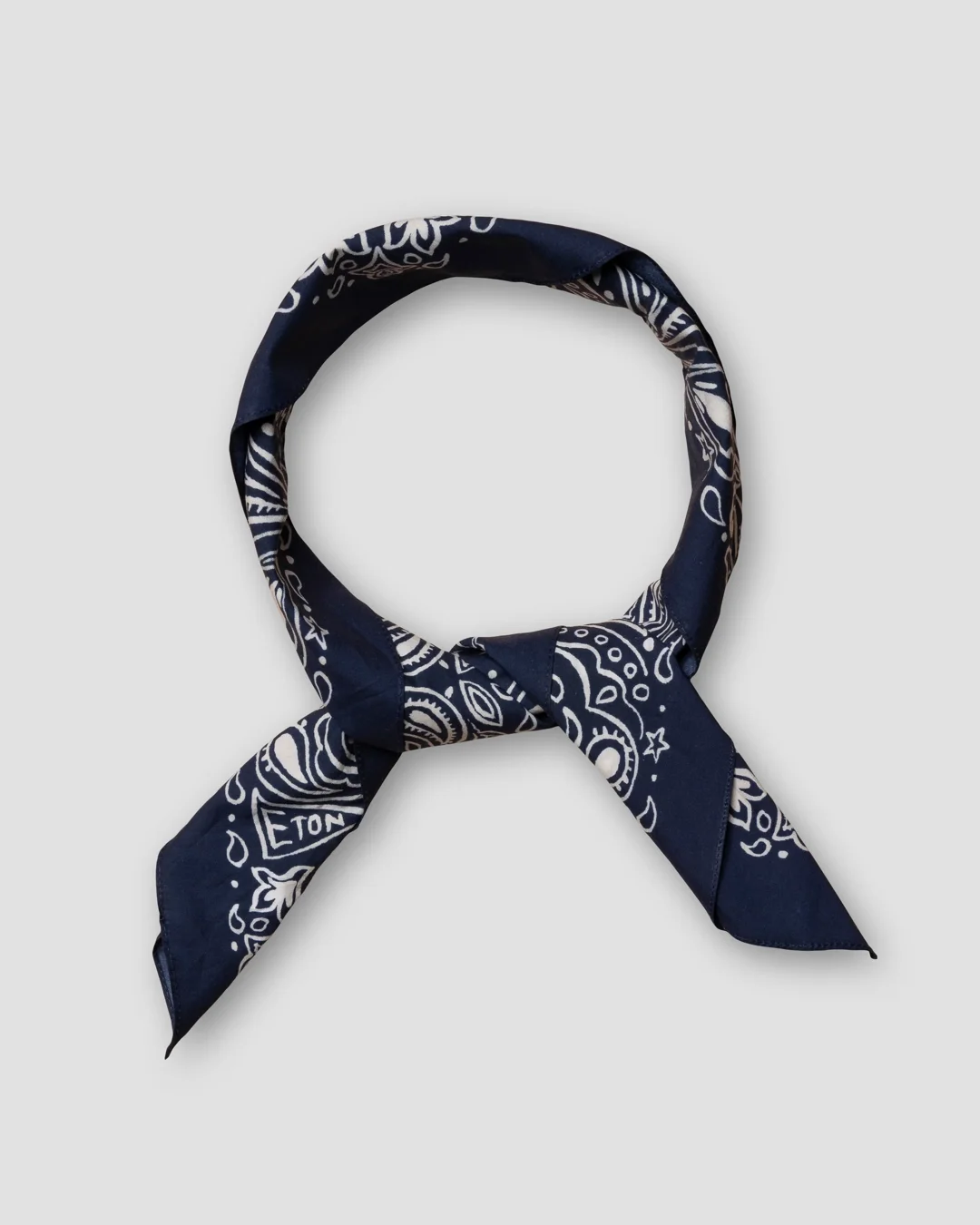 Blue Two-Color Ivy league Paisley Bandana - Eton