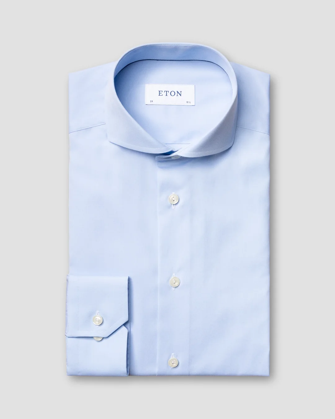 Light Blue Poplin Shirt - Eton
