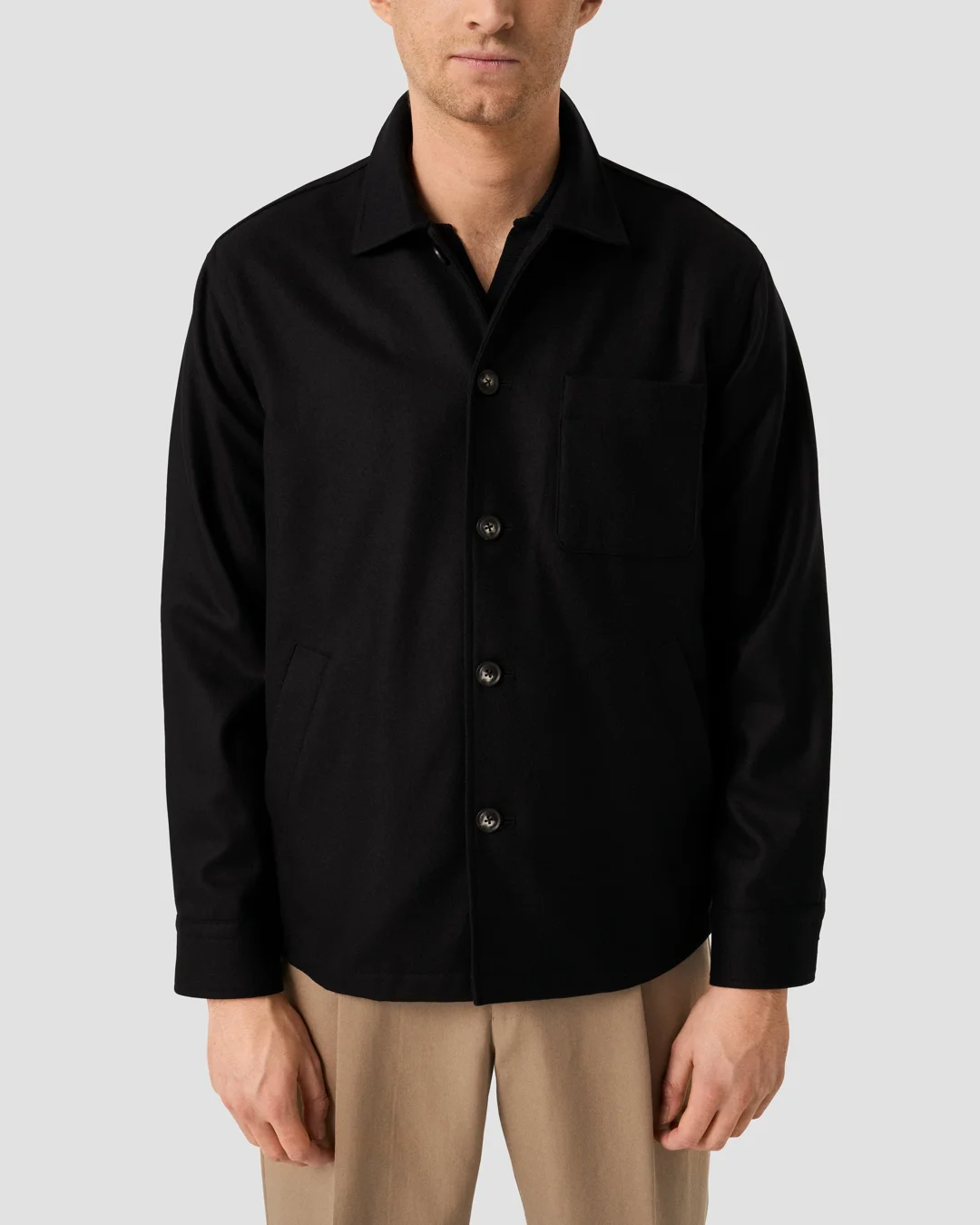 Boiled Wool Shirt Jacket - Eton