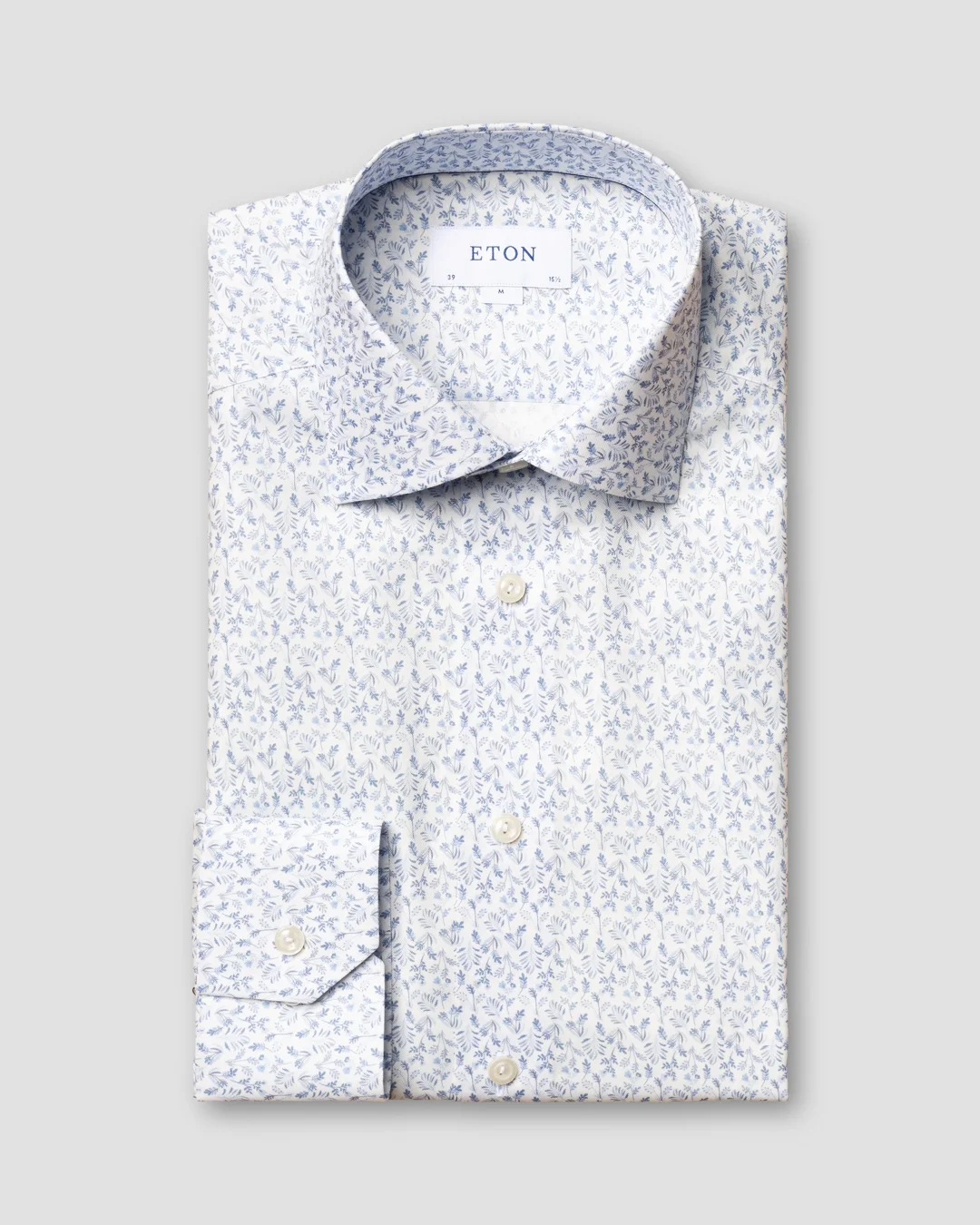 White flannel floral print shirt - Eton