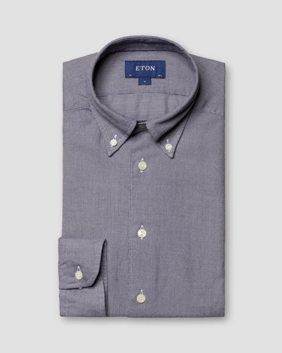 Navy flannel shirt - Eton