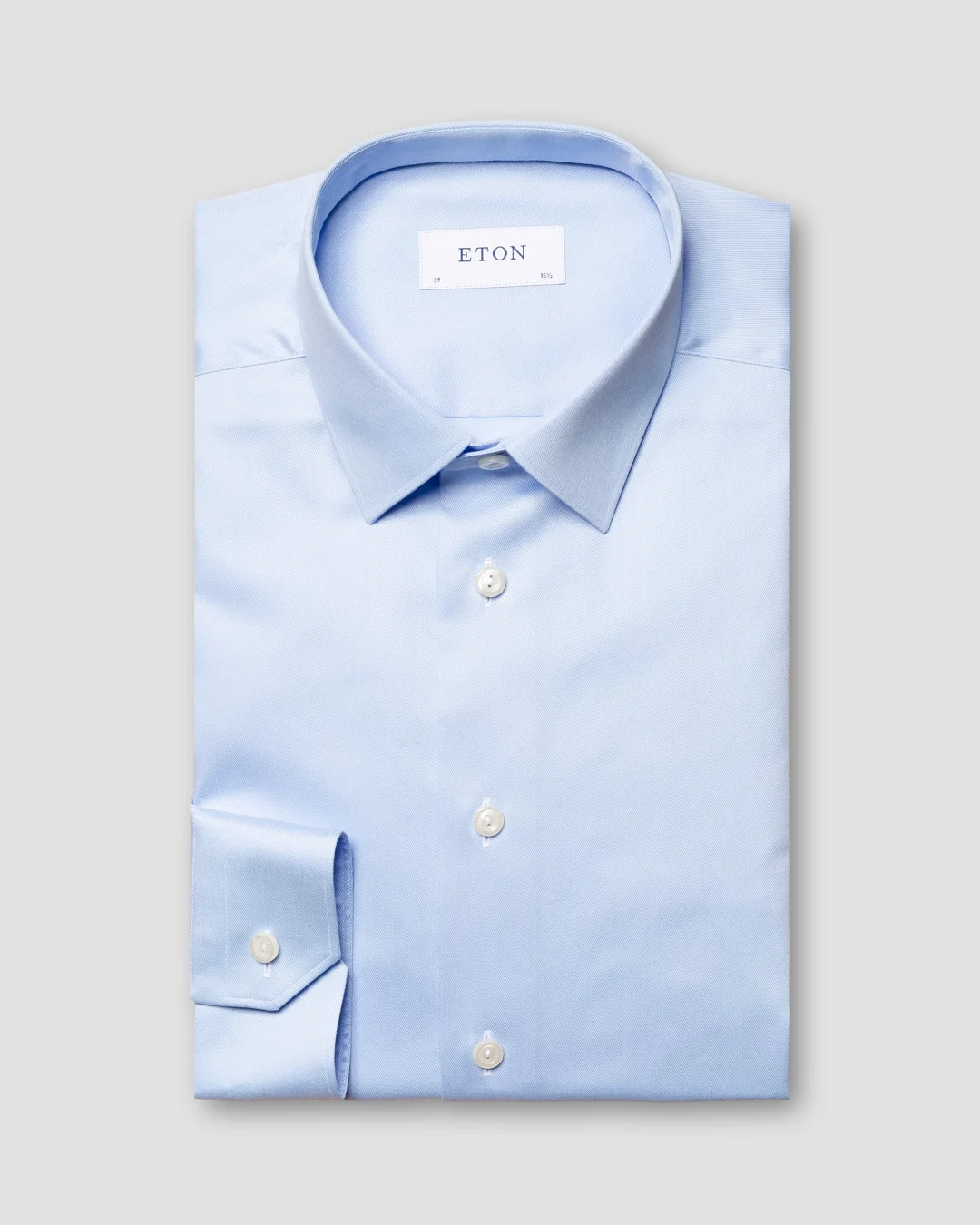 Light blue Twill stretch Shirt - Eton
