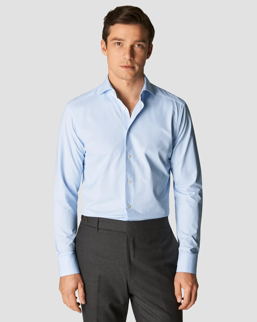 Solid Four-Way Stretch Shirt - Eton
