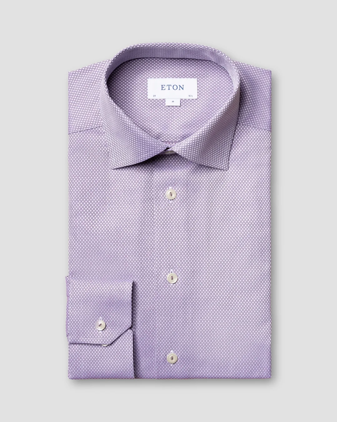 Purple Diamond Dobby Shirt - Eton
