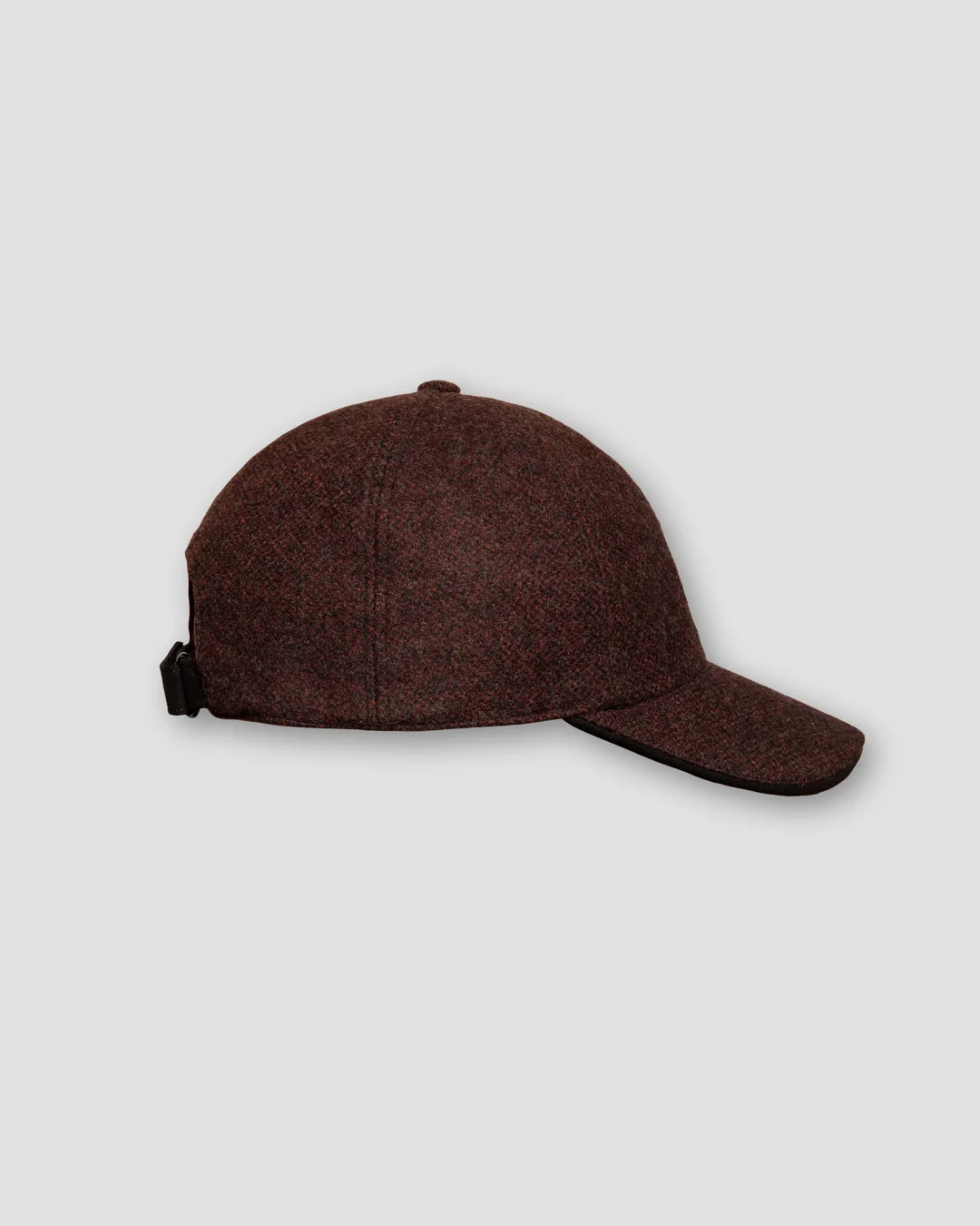 Burgundy Flannel Wool Blend Baseball Cap - Eton