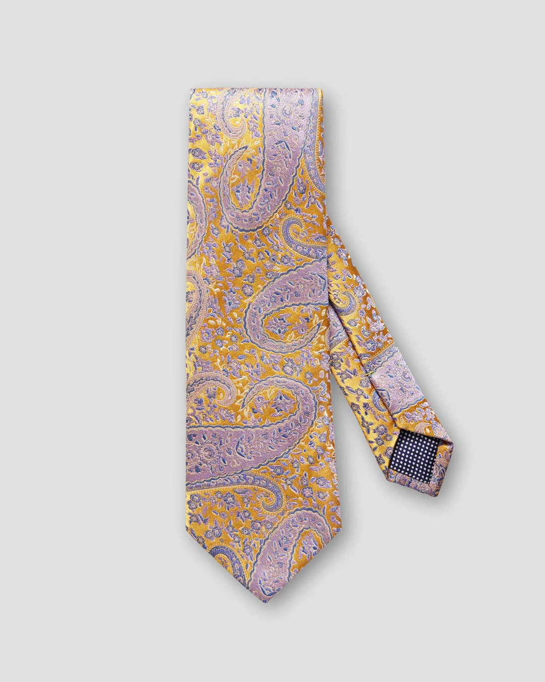Pink & yellow paisley tie - Eton
