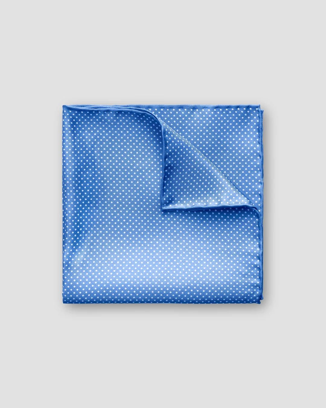 Blue Polka Dots Silk Pocket Square - Eton