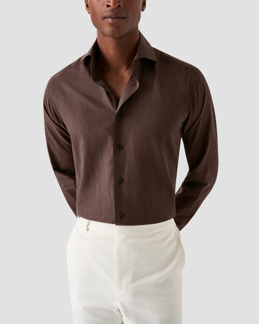 Burgundy Wrinkle Free Flannel Shirt - Eton