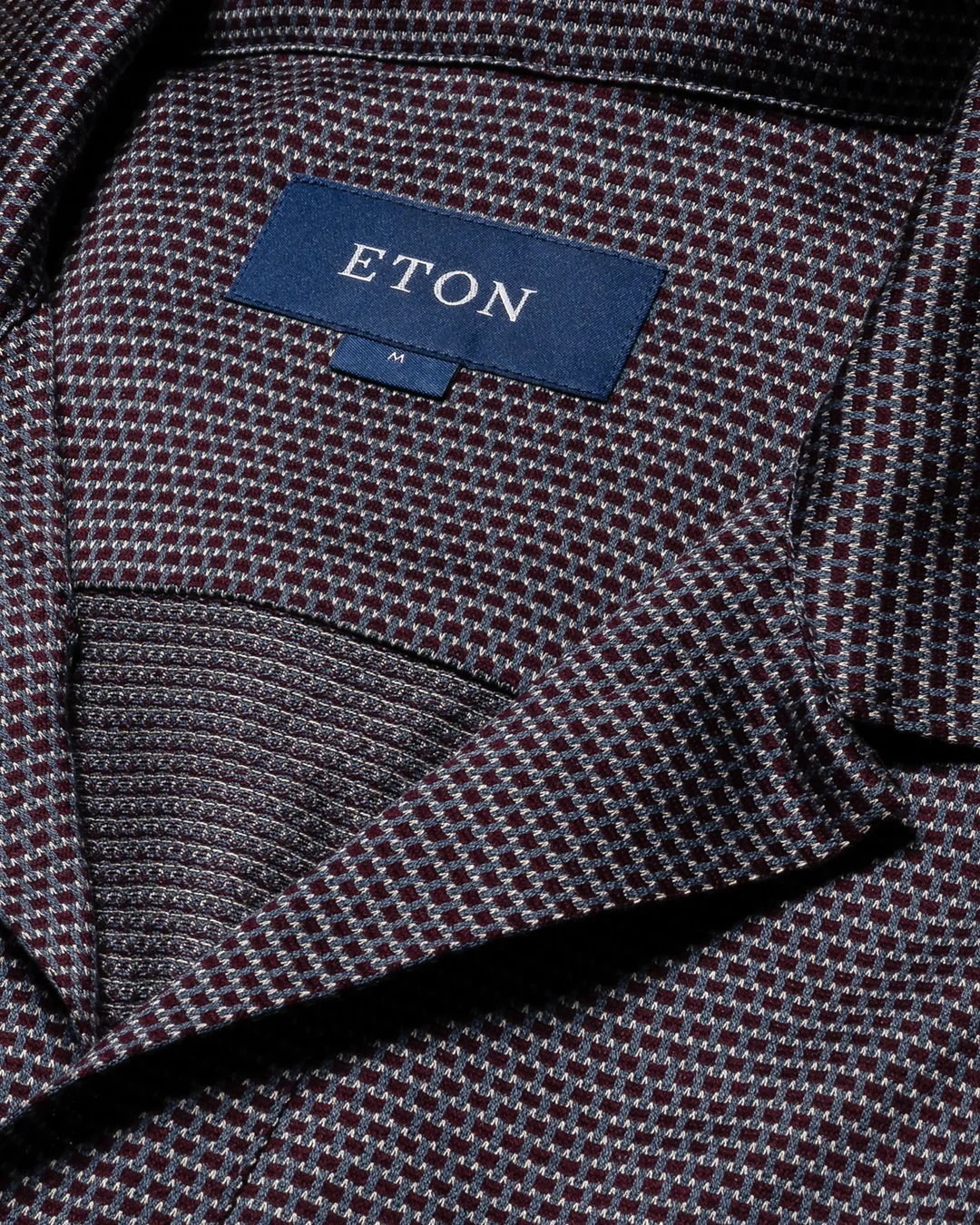 Burgundy Filo di Scozia Jacquard Polo Shirt - Eton