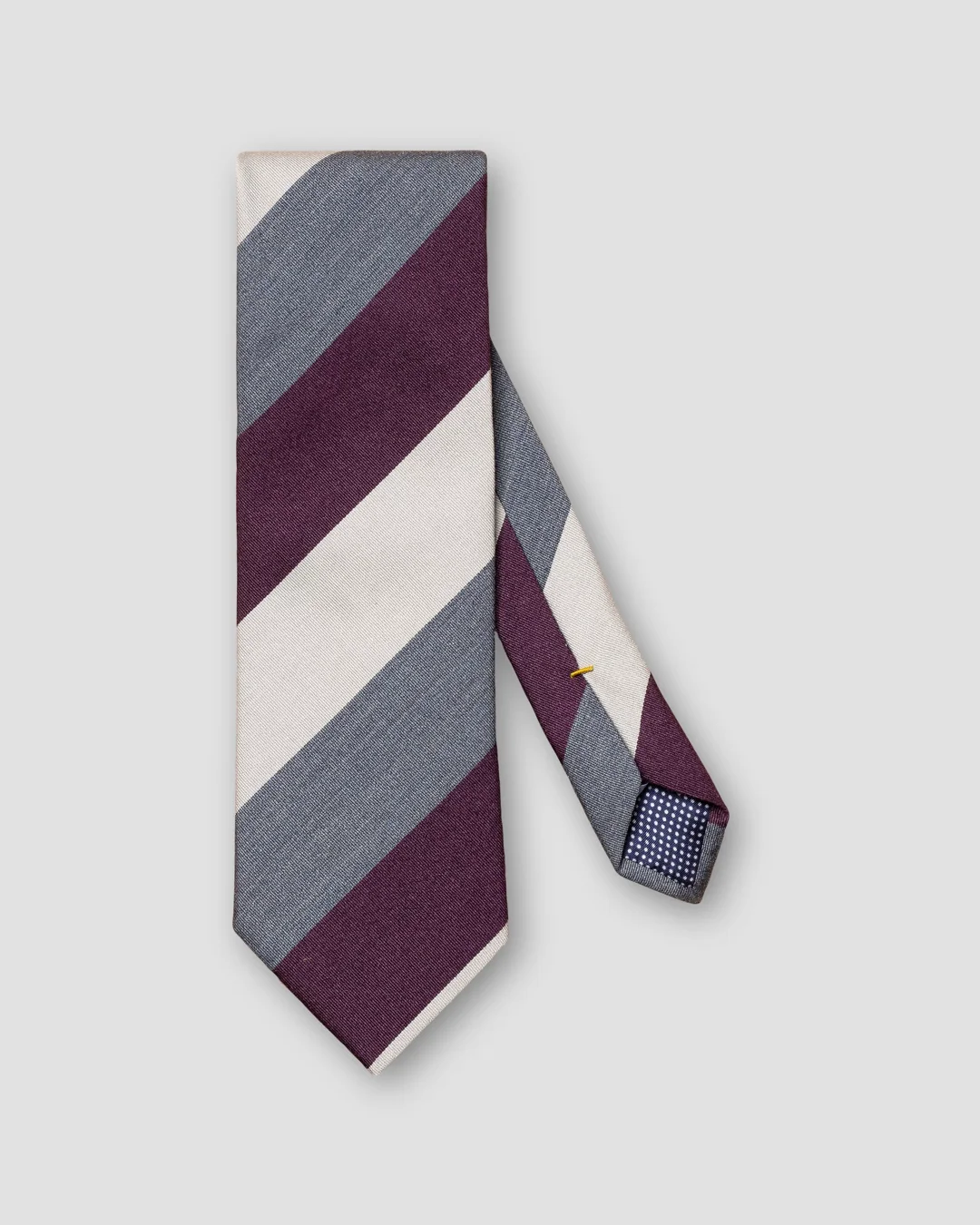 Purple Regimental Striped Silk-Cotton Tie - Eton