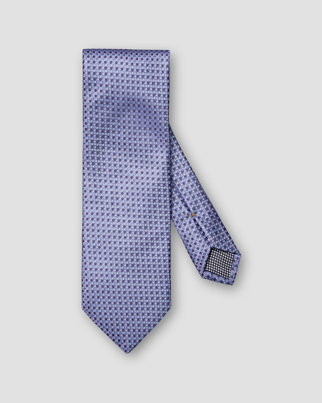 Mid Purple Micro Geometric Woven Silk Tie - Eton