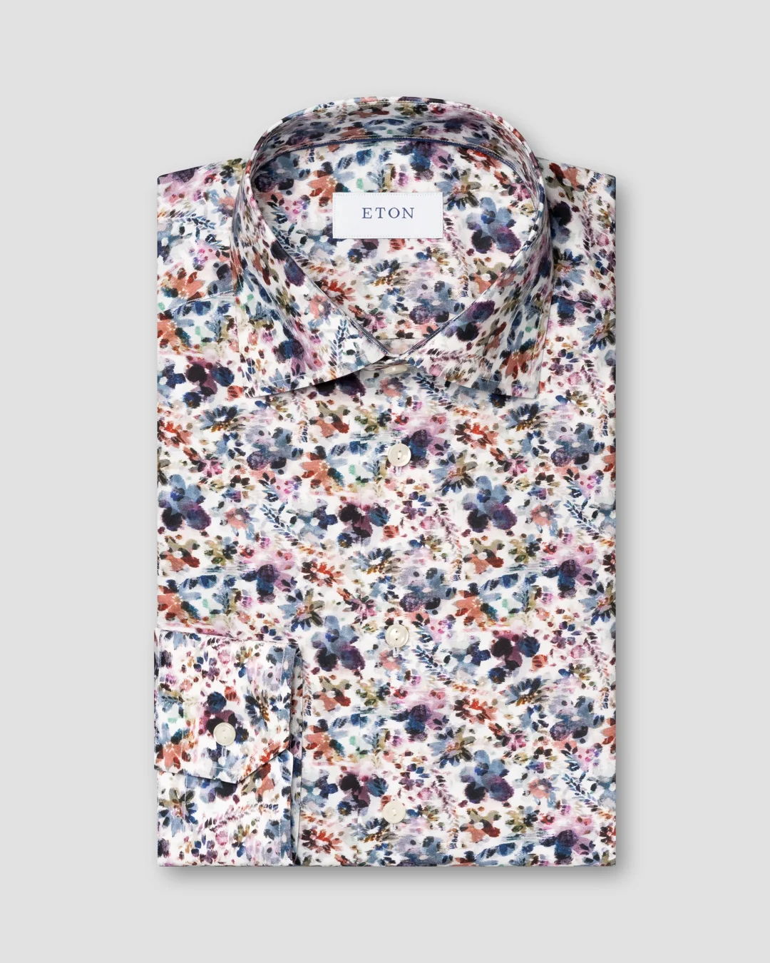 Multi Floral Signature Twill Shirt - Eton