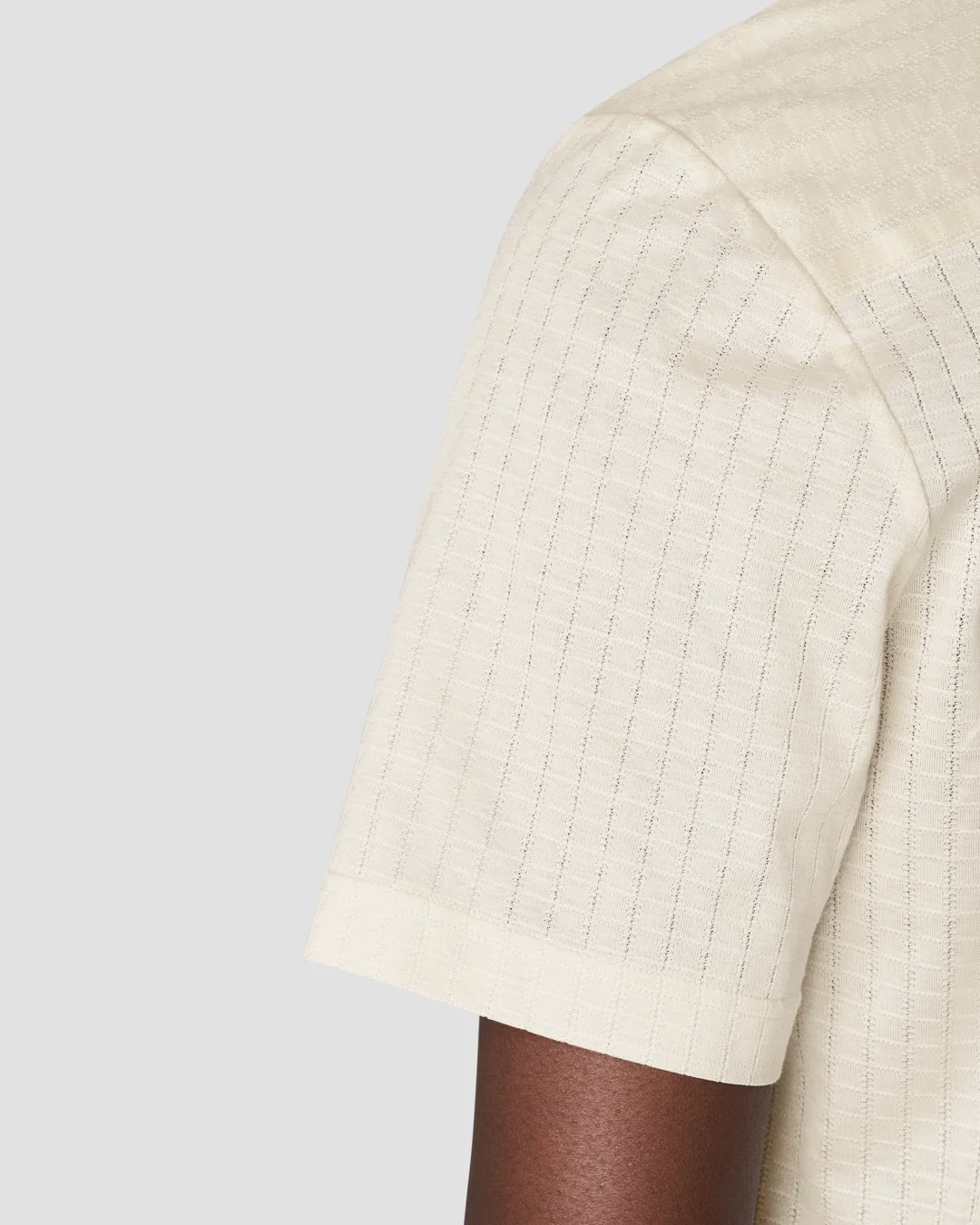 Off White Geometric Jacquard Filo di Scozia Polo Shirt Off White Geometric Jacquard Filo di Scozia Polo Shirt