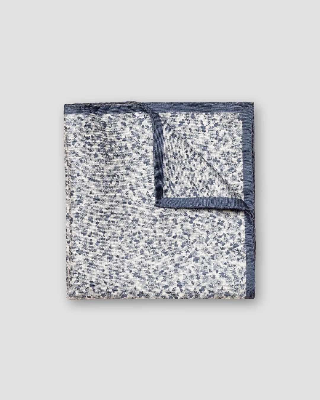 Navy Floral Silk Pocket Square - Eton