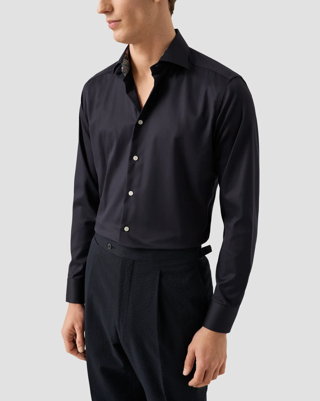 Signature Twill Paisley Effect Shirt - Eton