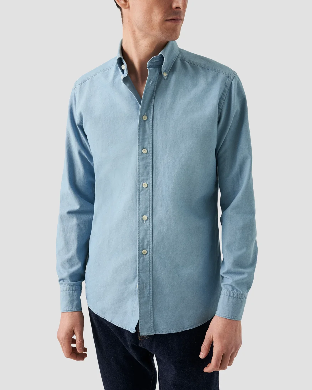 Blue Denim Shirt - Eton