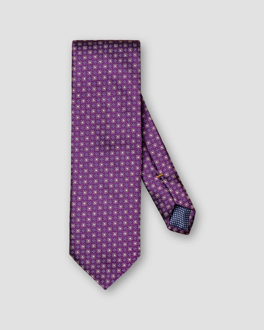 Purple Silk Tie — Micro Floral Pattern - Eton