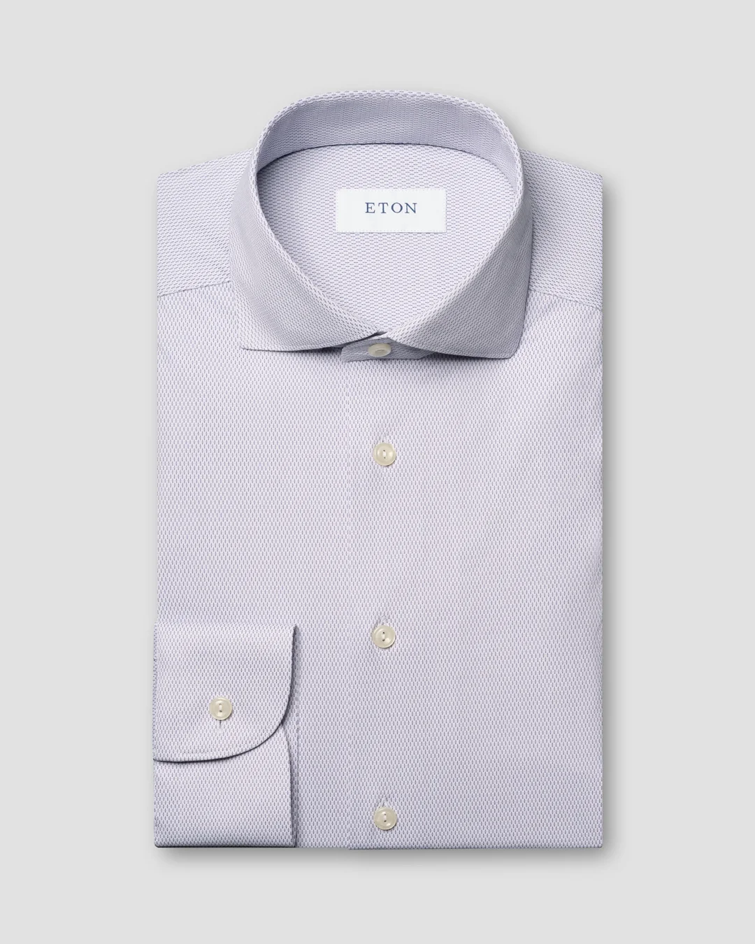 Semi Solid Four-Way Stretch Shirt - Eton