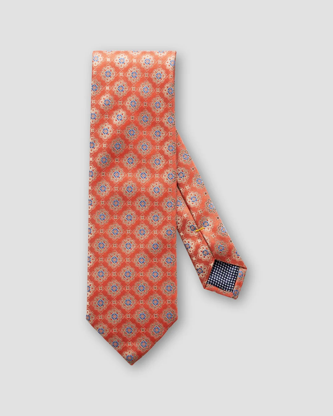 Orange medallion square tie - Eton