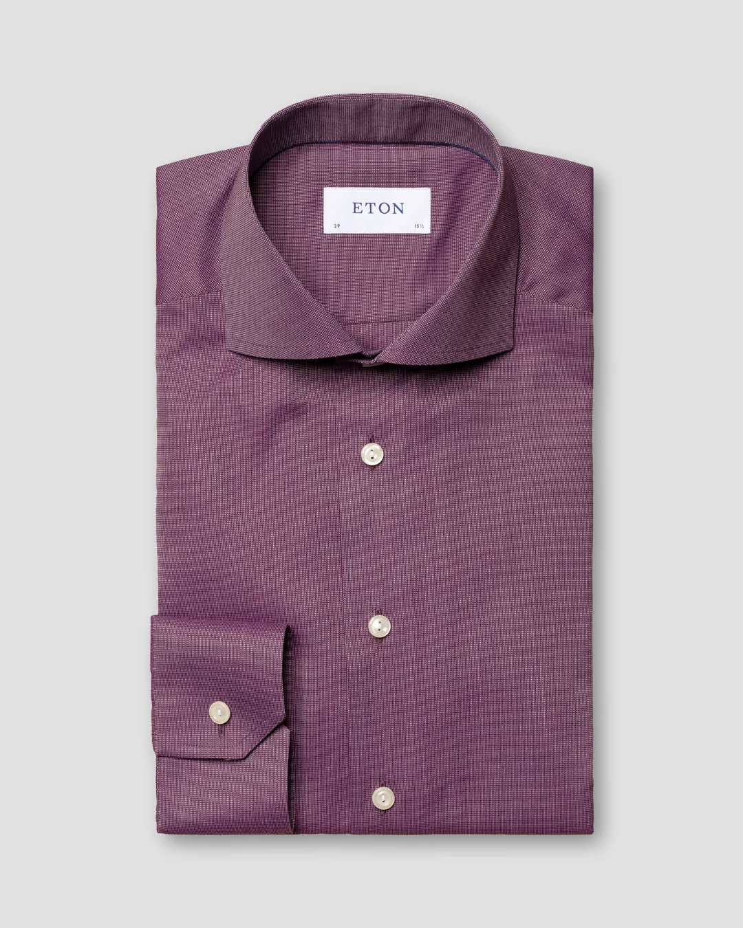 Purple Wrinkle-Free Flannel Shirt - Eton
