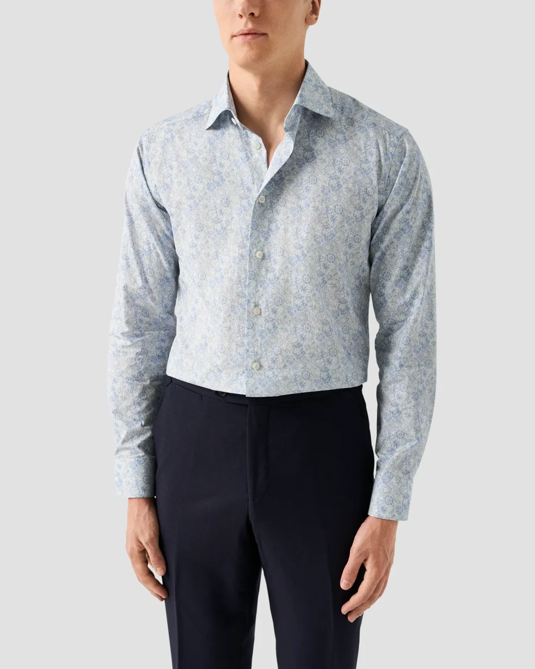 Motif Signature Twill Shirt - Eton