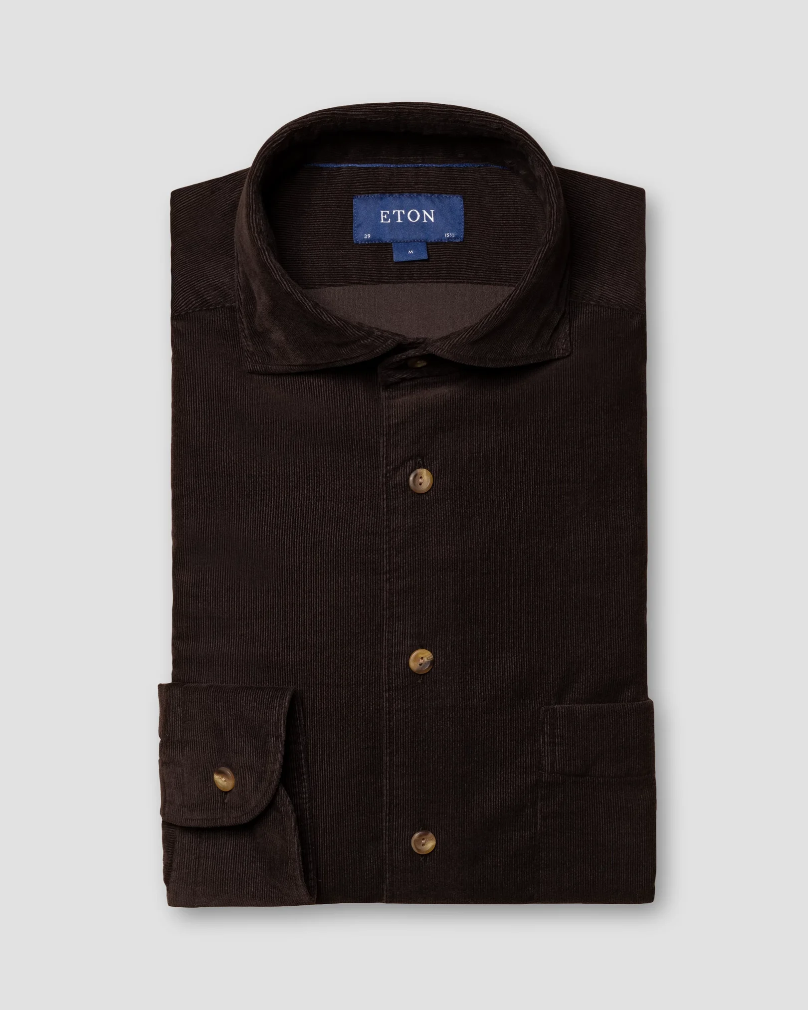 Dark Brown Corduroy Shirt - Eton