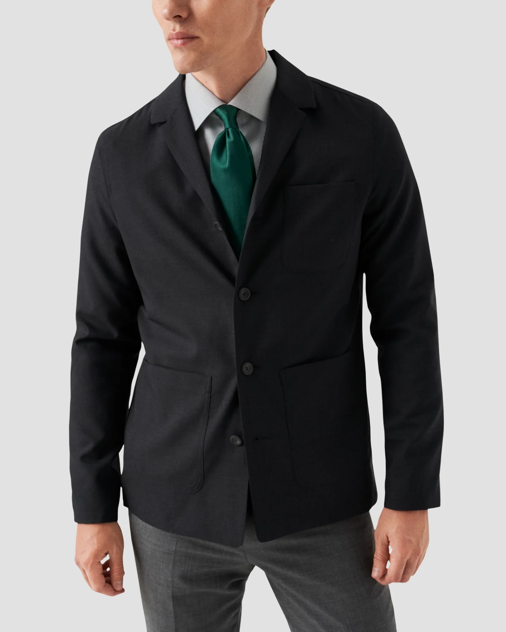 Green Fine Striped Signature Twill Shirt - Eton