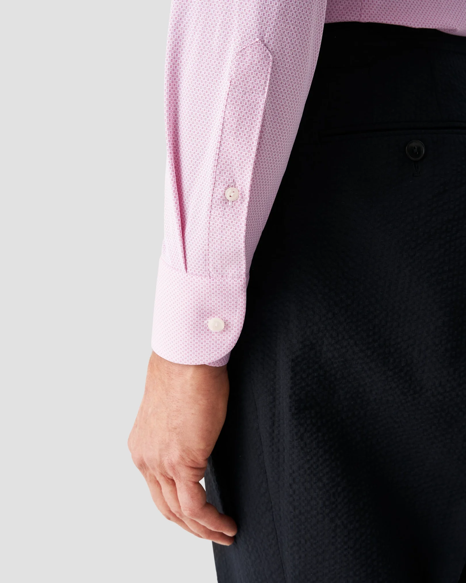 Pink Four-Way Stretch Shirt - Eton