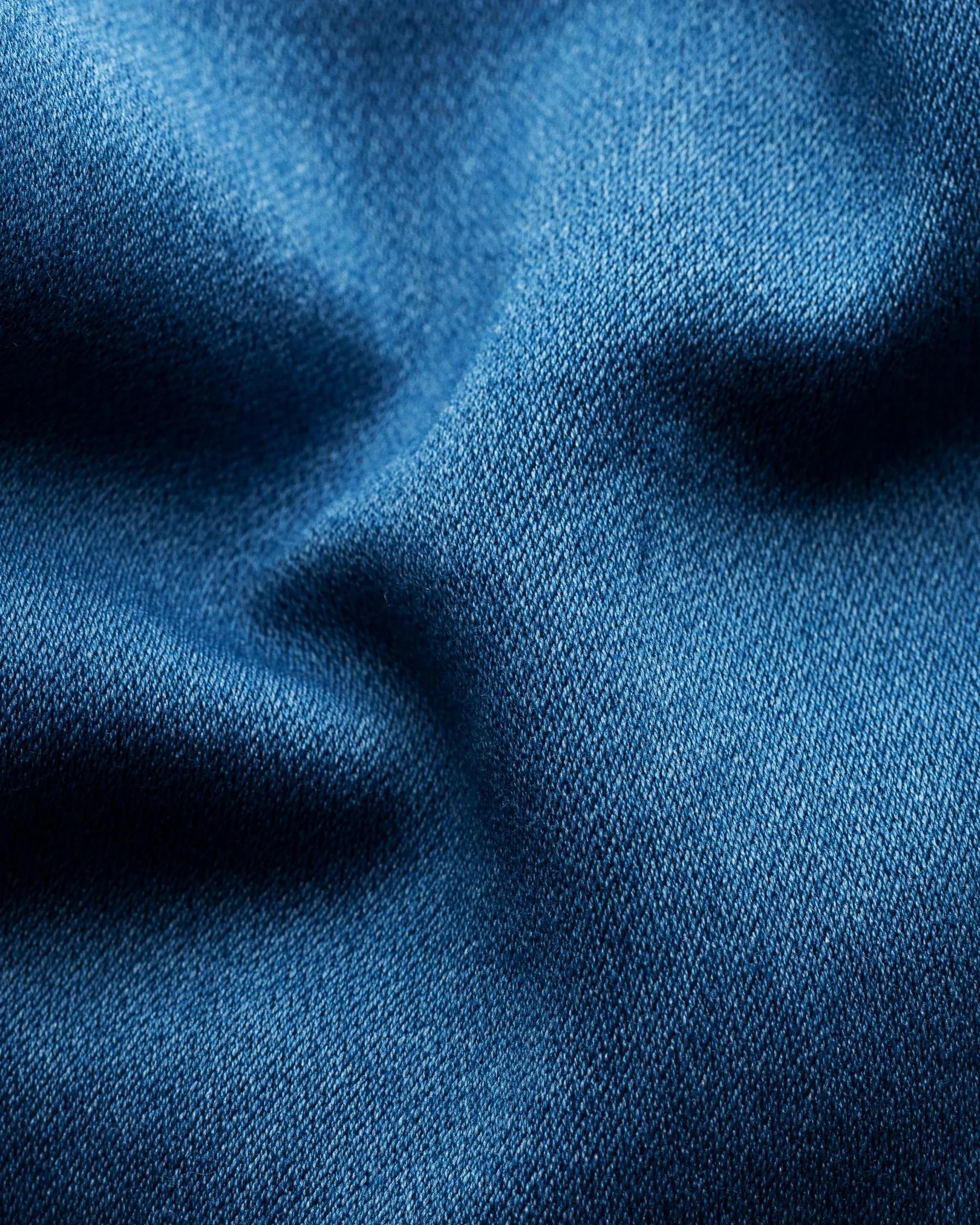 Blue Satin Indigo Shirt - Eton