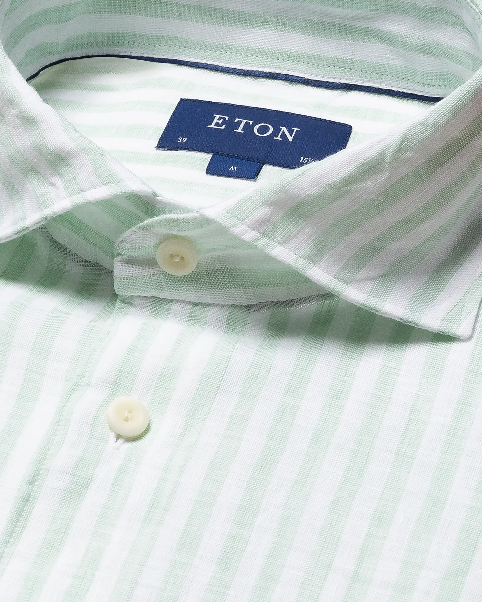 Light green striped linen shirt - Eton