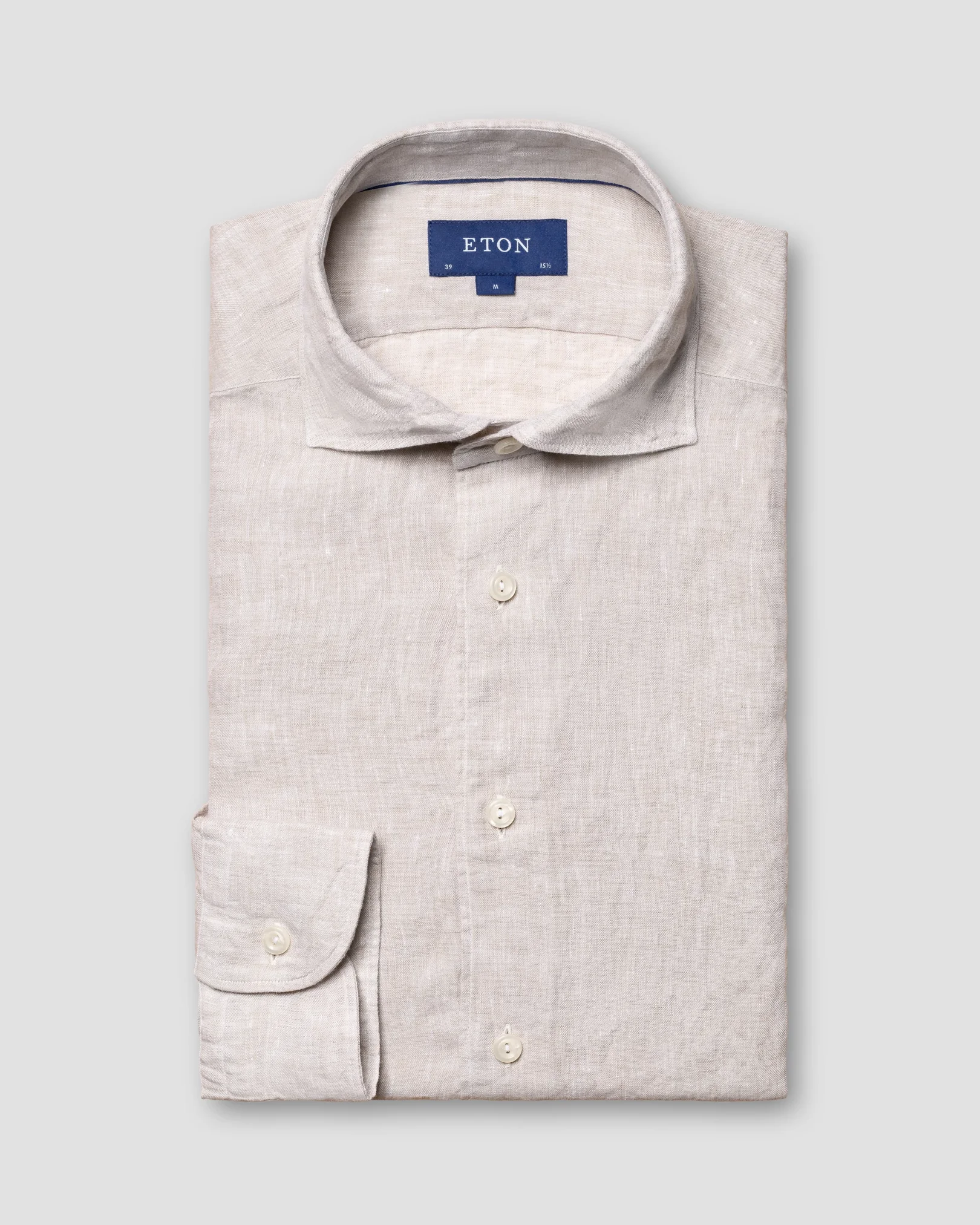 Light Gray Linen Shirt - Eton