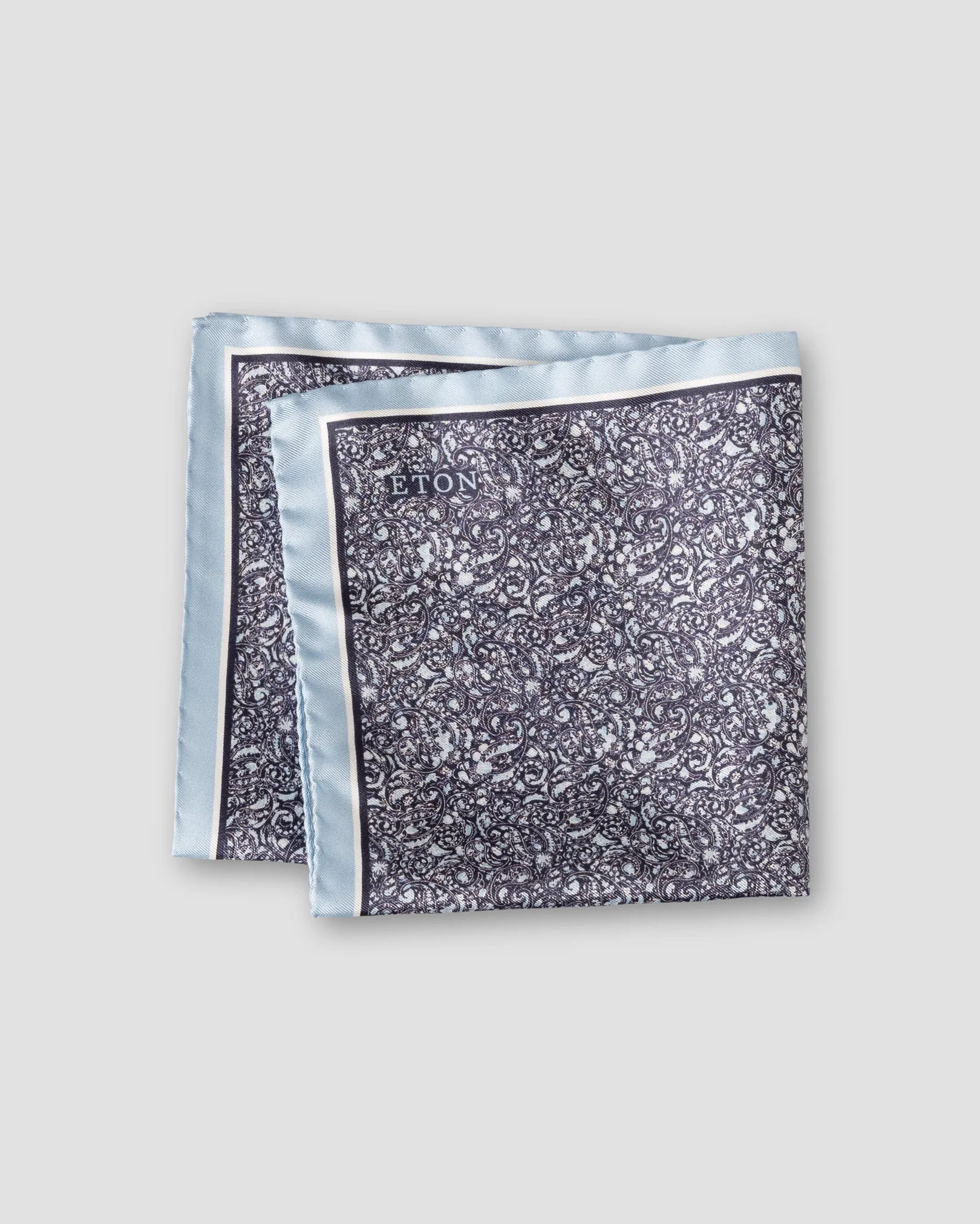 Paisley Print Silk Pocket Square - Eton