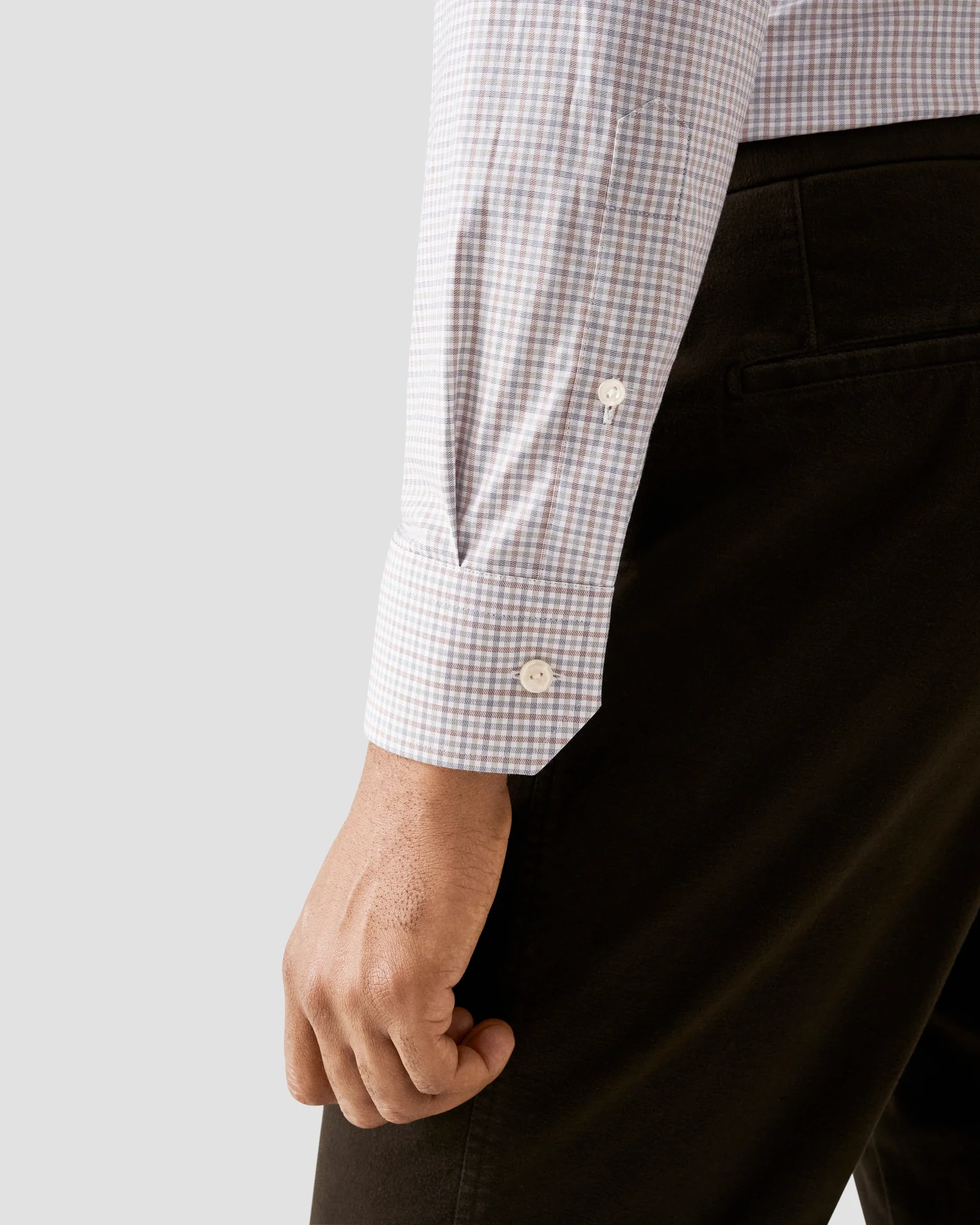 Micro Check Twill Shirt - Eton