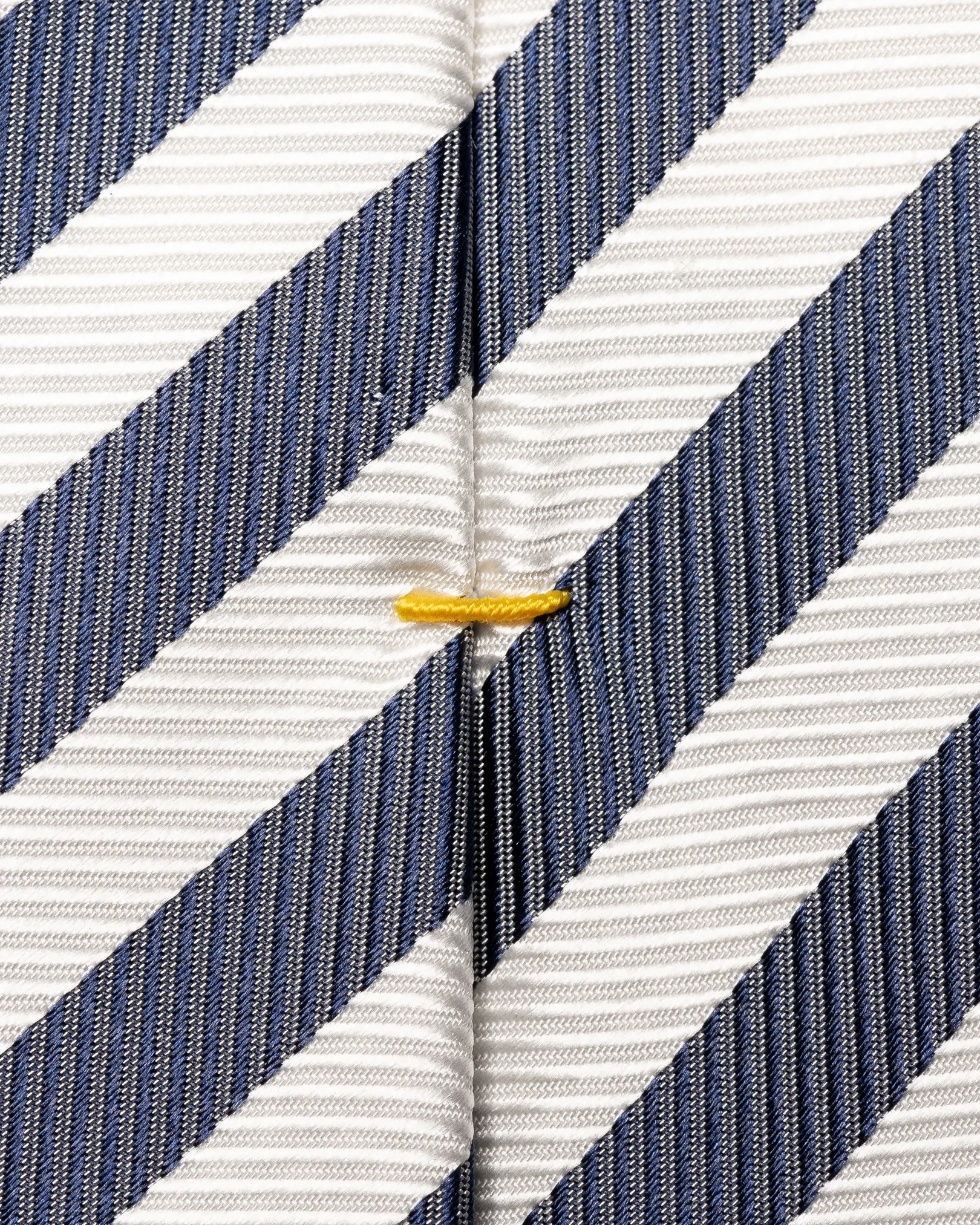 Navy Striped Silk Tie - Eton